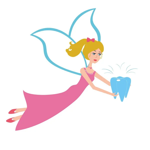 Adorable tooth fairy in the sky illustration — Stock Vector © Medeja ...