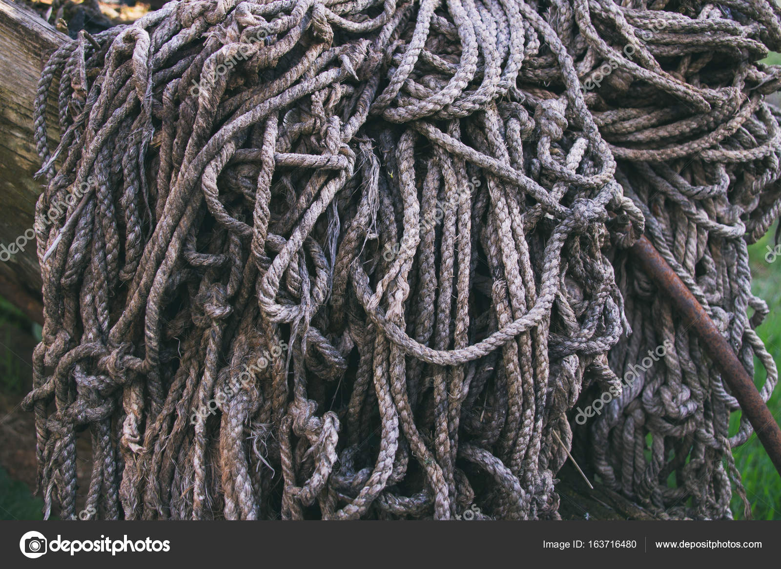 Old grey ropes — Stock Photo © Nanihta #163716480