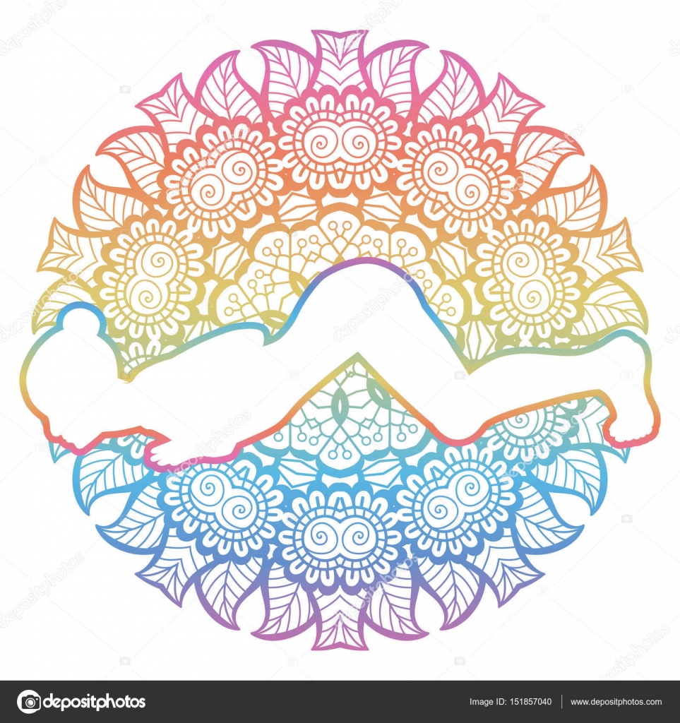 Women silhouette. Eight-Limbed Yoga Pose Ashtangasana Stock Vector ...