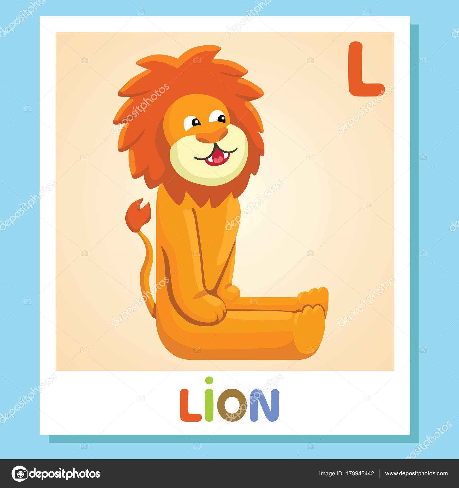 L es para León. Letra L. León, linda ilustración. Alfabeto animal ...