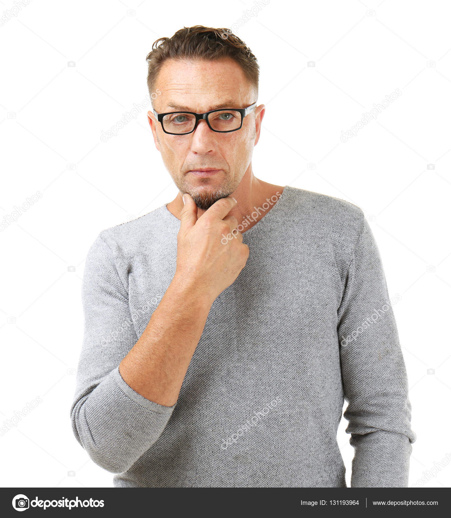 Handsome man on white background Stock Photo by ©belchonock 131193964