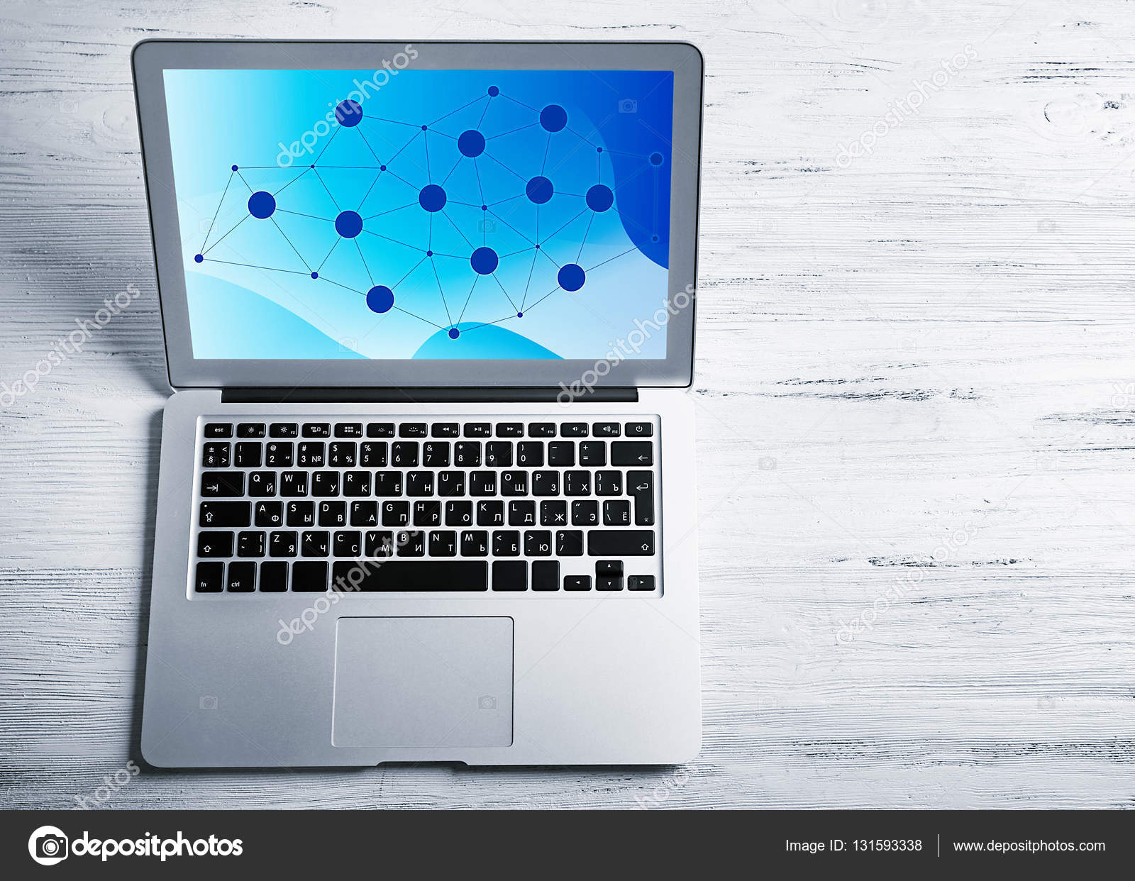 Network design on screen — Stock Photo © belchonock #131593338