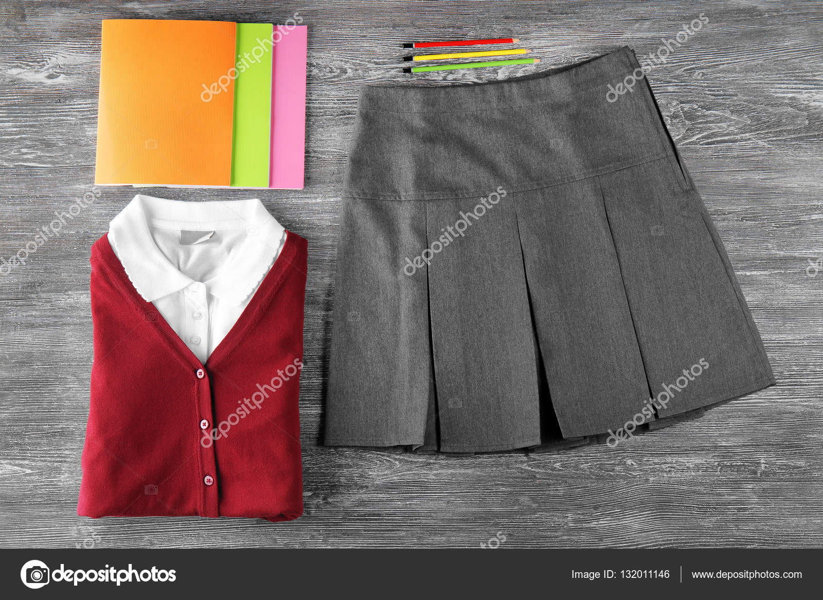 School uniform and accessories Stock Photo by ©belchonock 132011146
