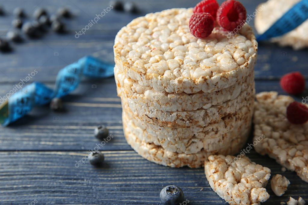 Round rice crispbreads — Stock Photo © belchonock #132469450