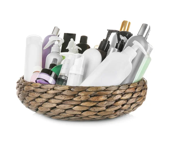 Set of body care products isolated on white — Stock Photo © belchonock ...