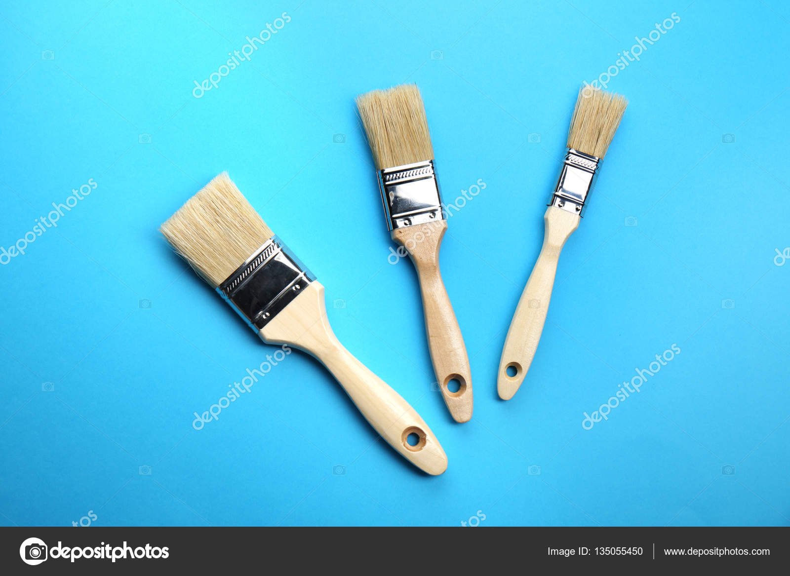 Three painting brushes Stock Photo by ©belchonock 135055450