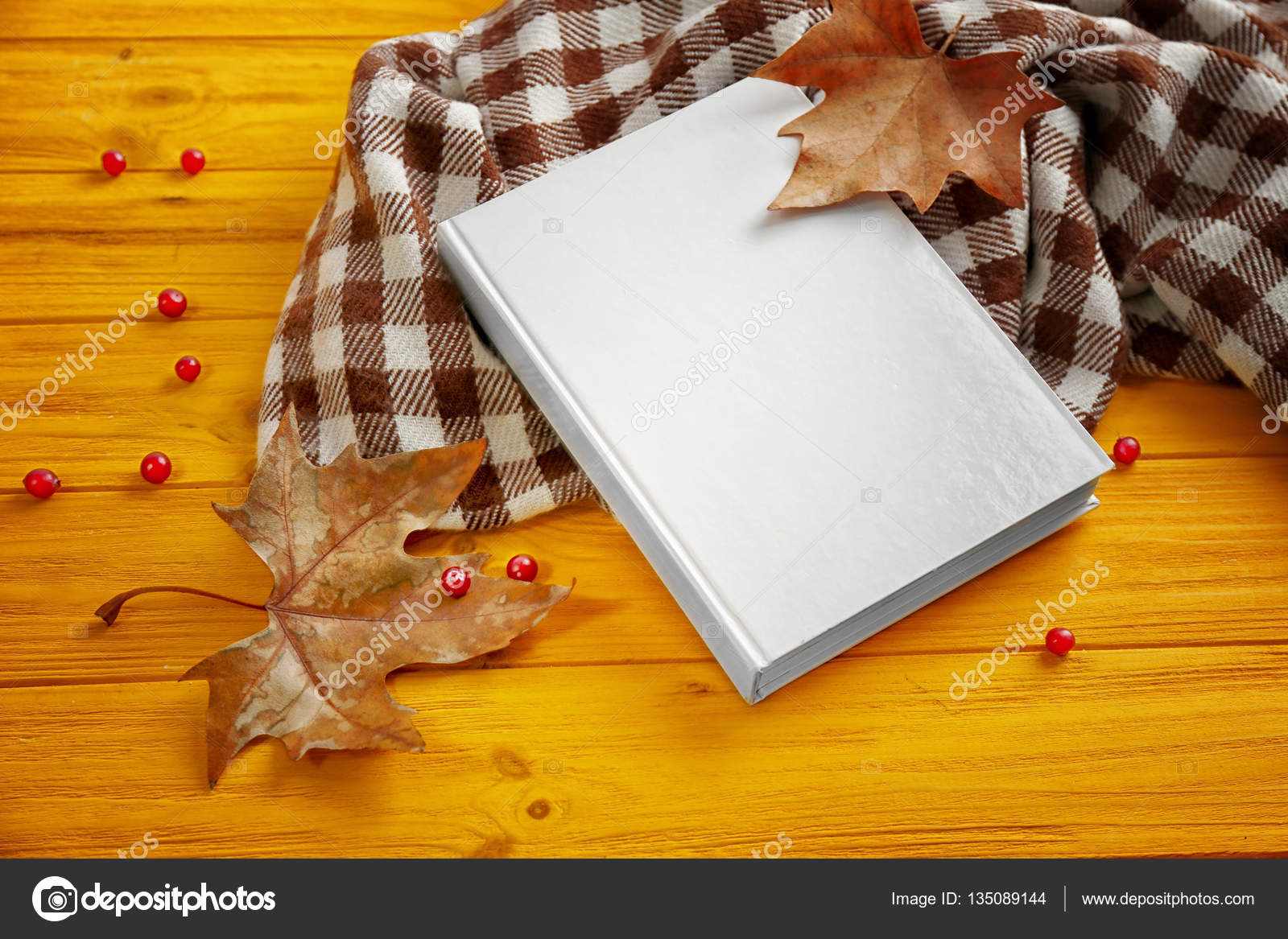 Book with autumn leaves Stock Photo by ©belchonock 135089144