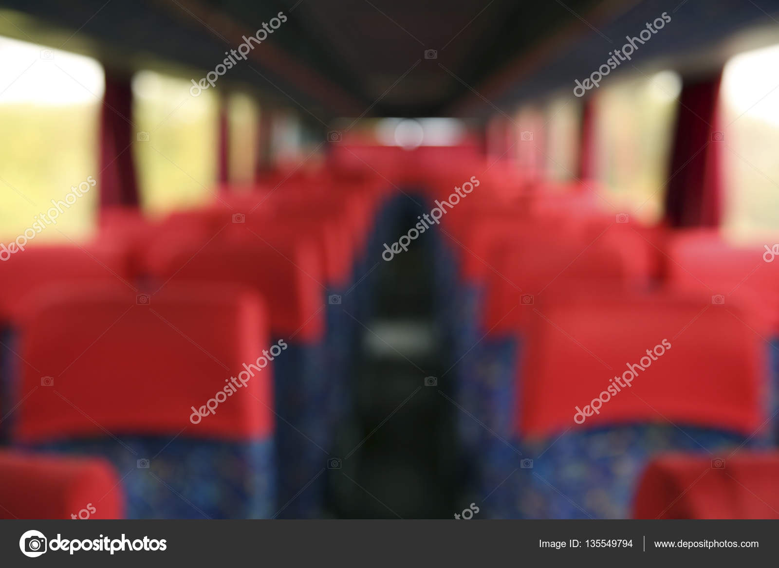 Big bus interior blurred background — Stock Photo © belchonock #135549794