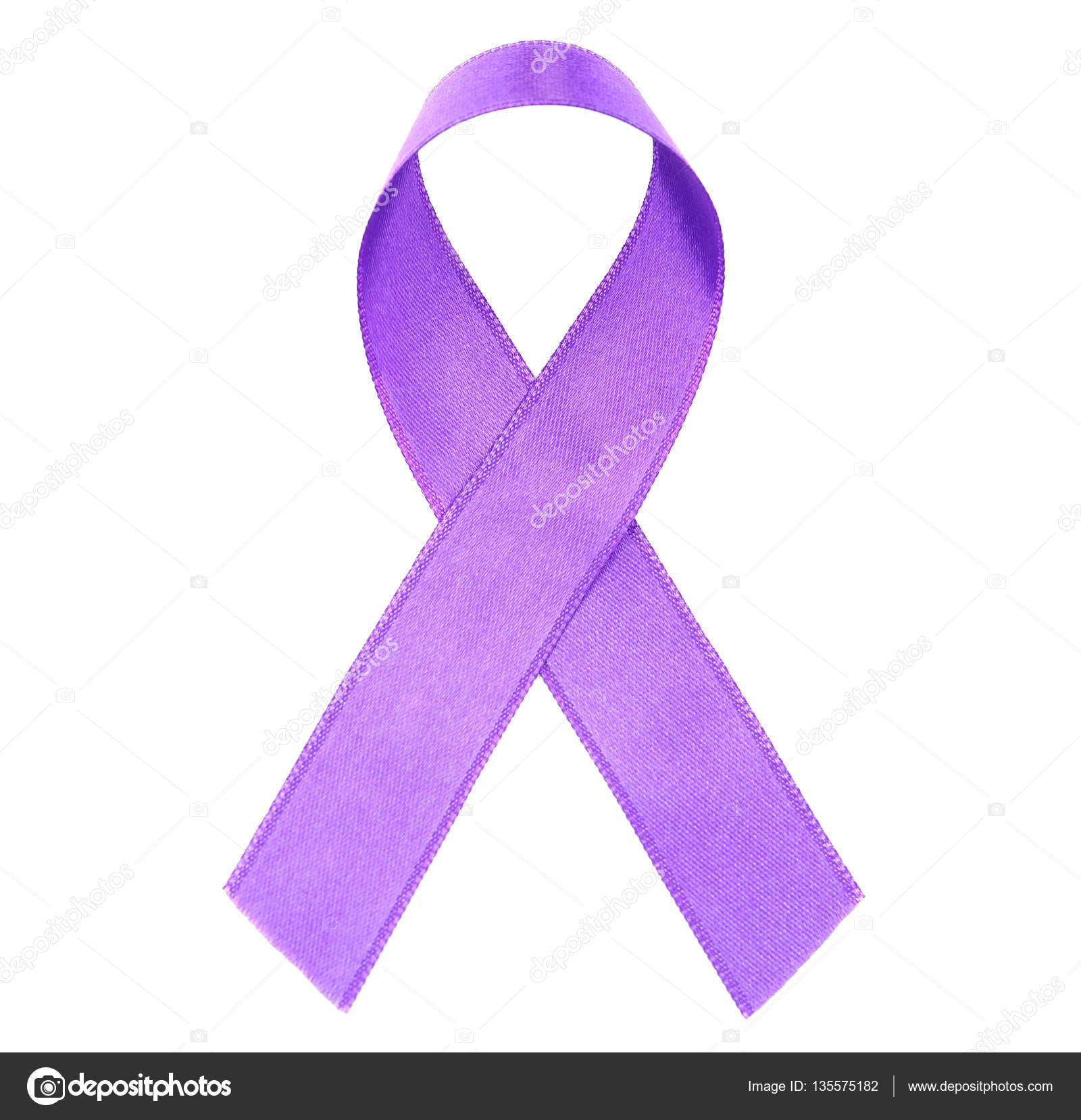 Violet ribbon isolated on white. Stock Photo by ©belchonock 135575182