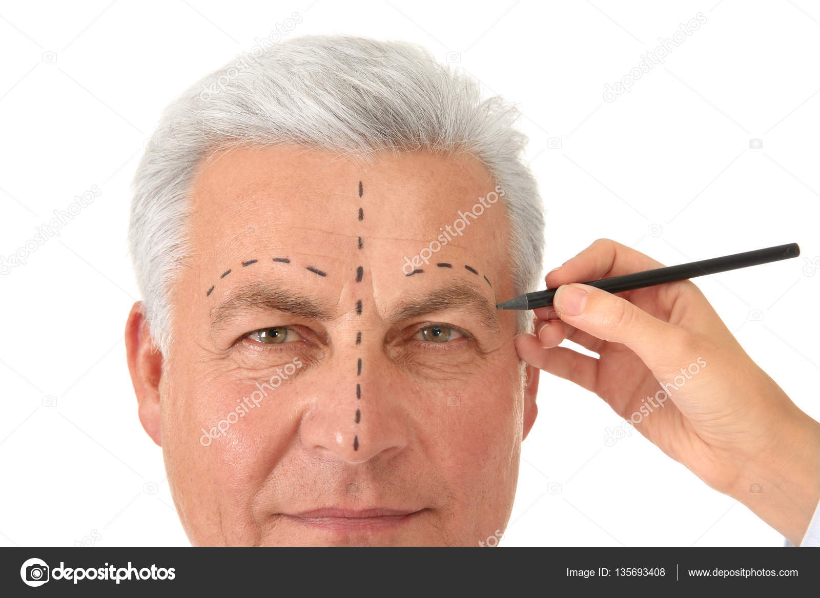 Hand drawing correction line — Stock Photo © belchonock #135693408