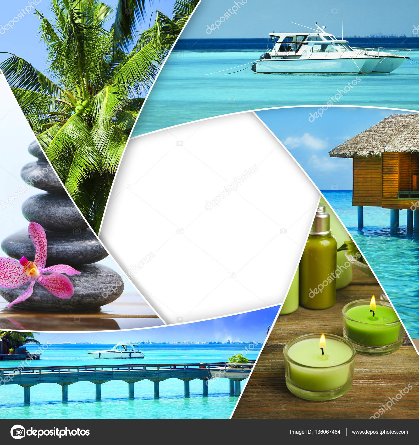 Spa vacation concept. Luxury resort collage Stock Photo by ©belchonock ...