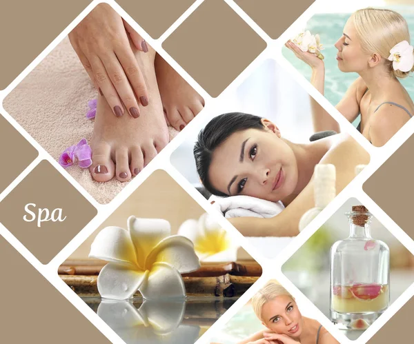Spa collage fotos de stock, imágenes de Spa collage sin royalties ...