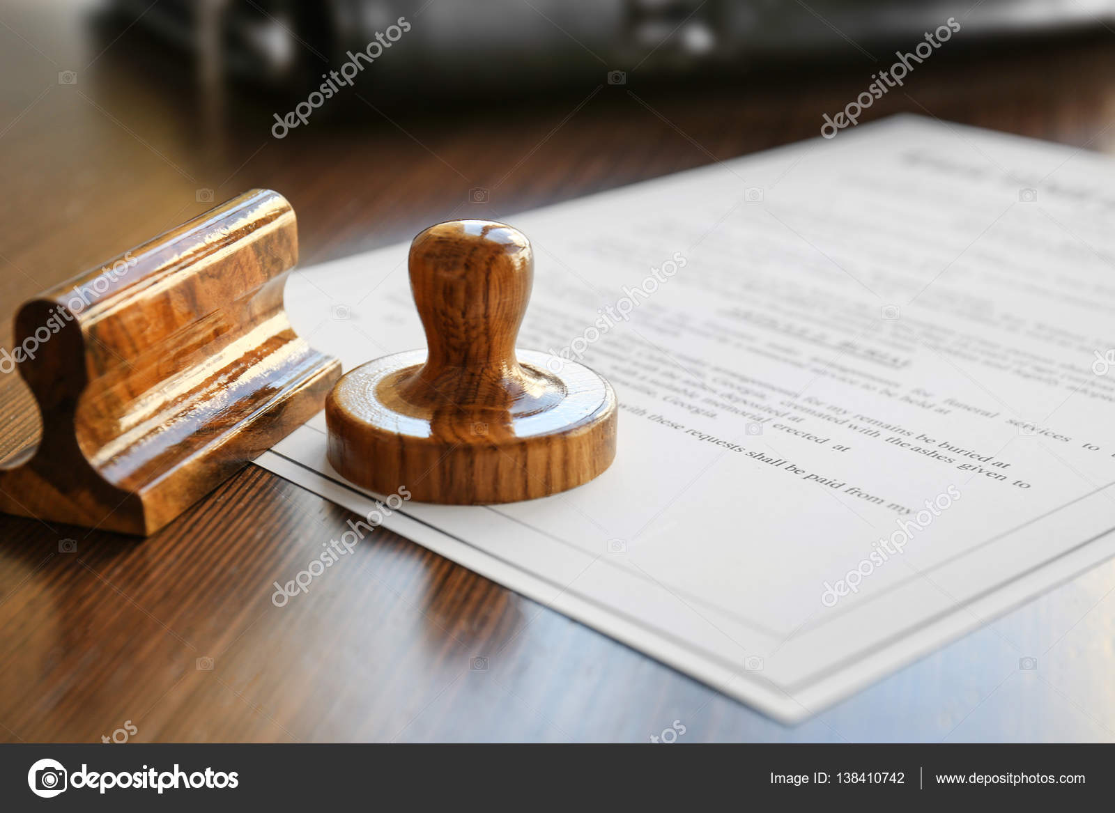 Modern notarial stamp — Stock Photo © belchonock #138410742