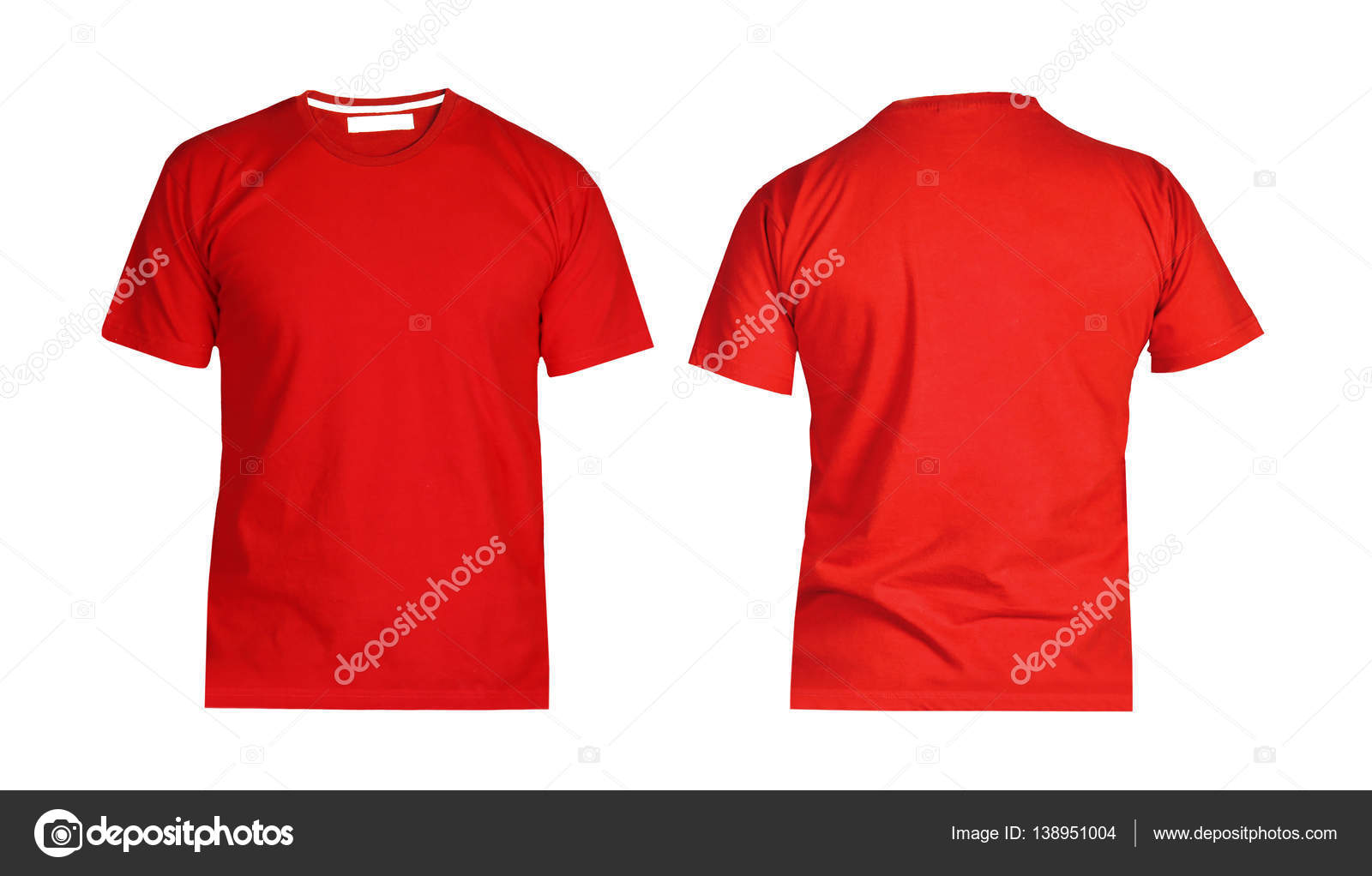 Front and back views of t-shirt Stock Photo by ©belchonock 138951004