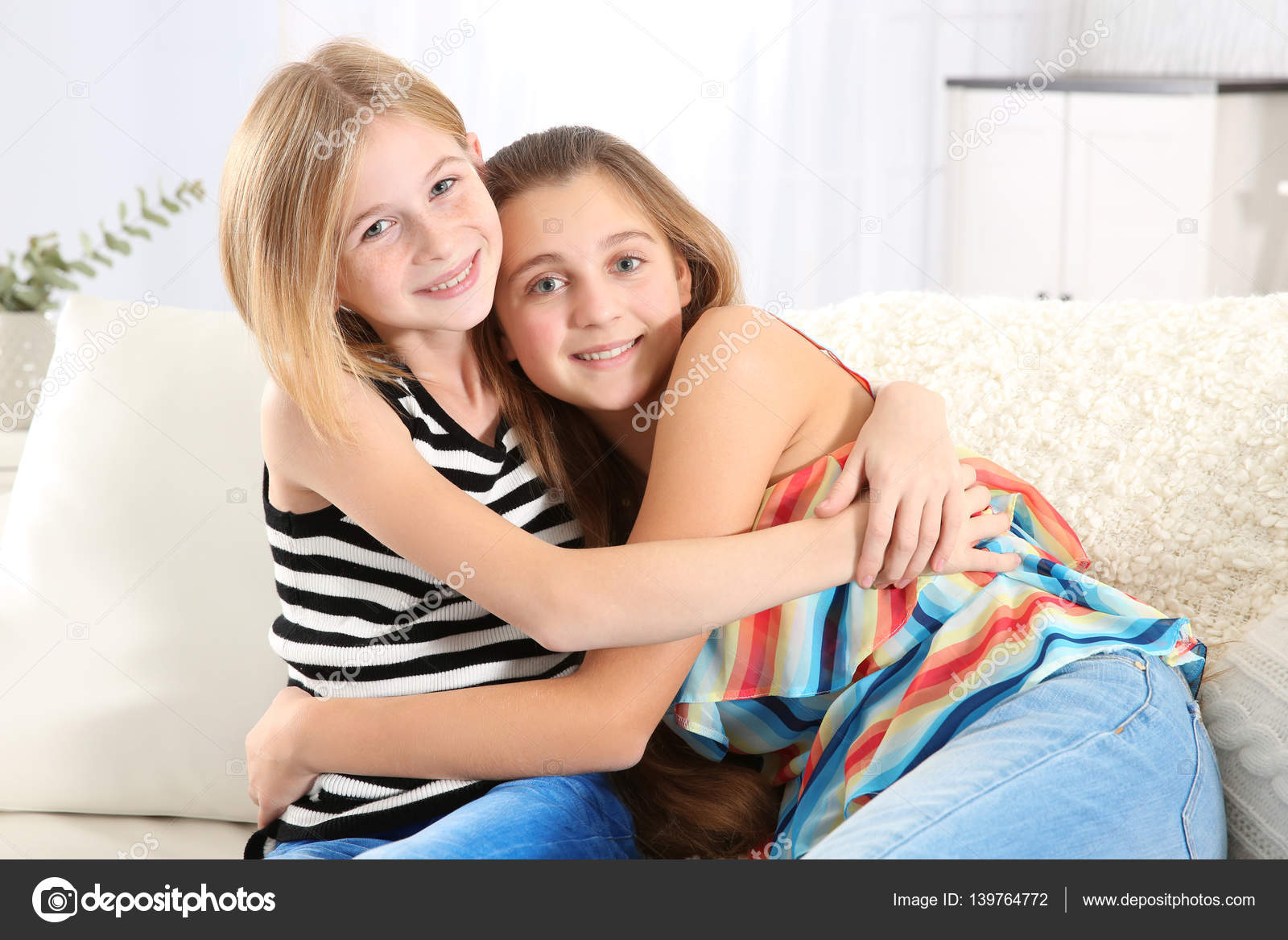 Two cute girls — Stock Photo © belchonock #139764772