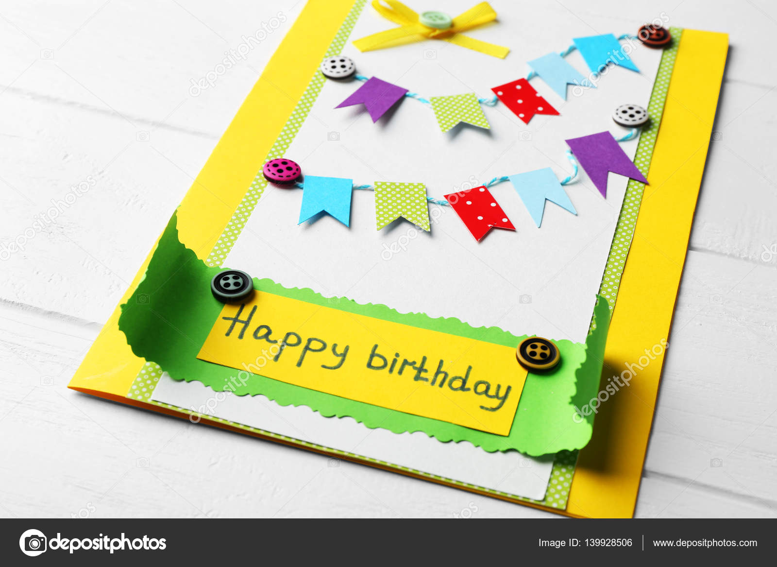 Fancy handmade gift card — Stock Photo © belchonock #139928506