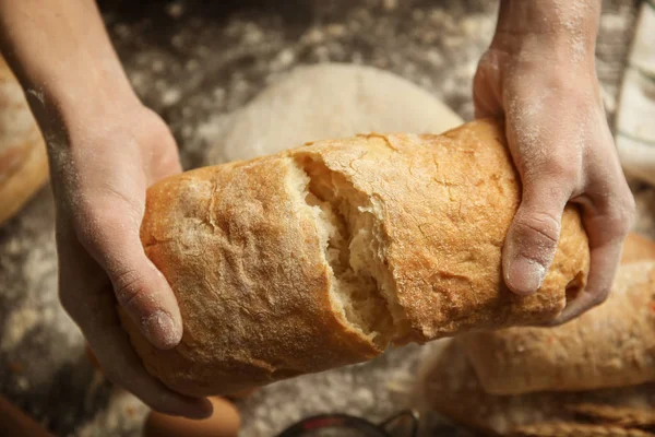 Man baking bread - Stock Image - Everypixel