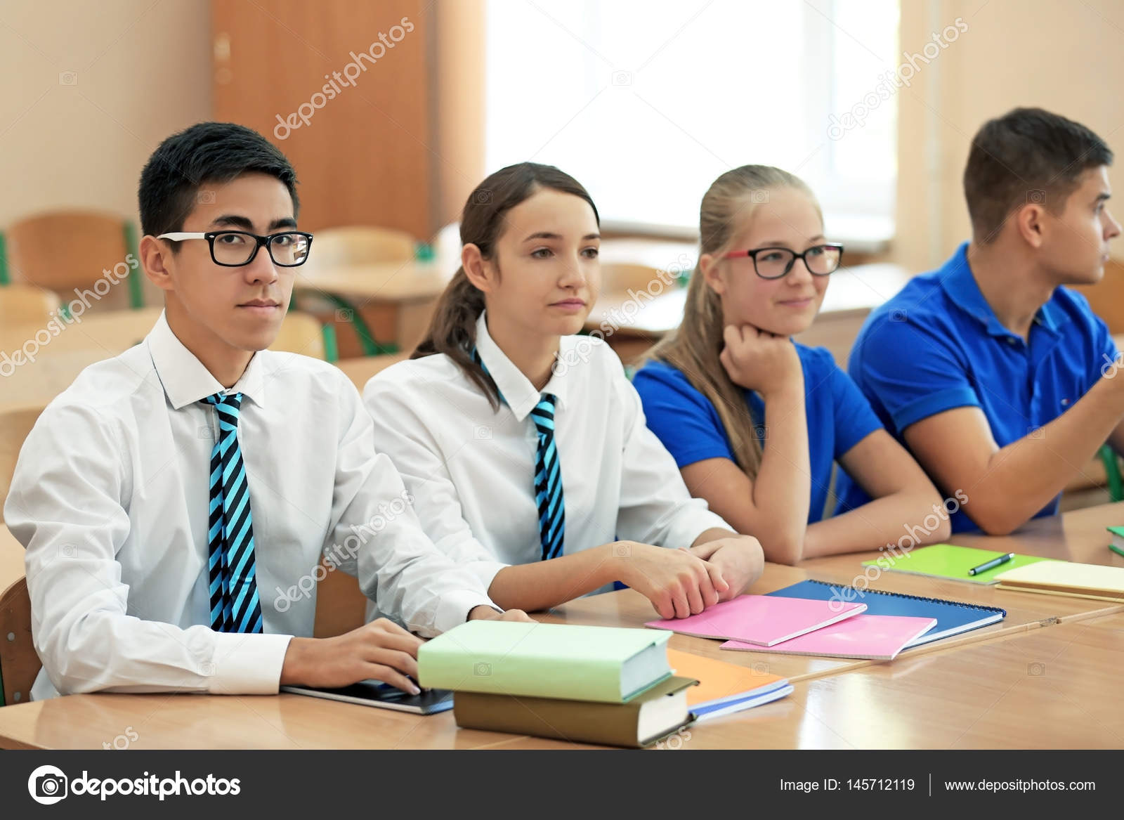 Classmate Friends Classroom Stock Photo by ©belchonock 145712119