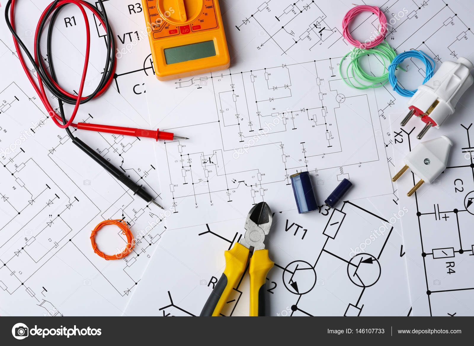 Electrical Blueprint Background