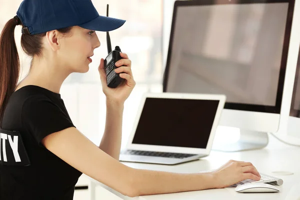 Security guard woman Stock Photos, Royalty Free Security guard woman ...