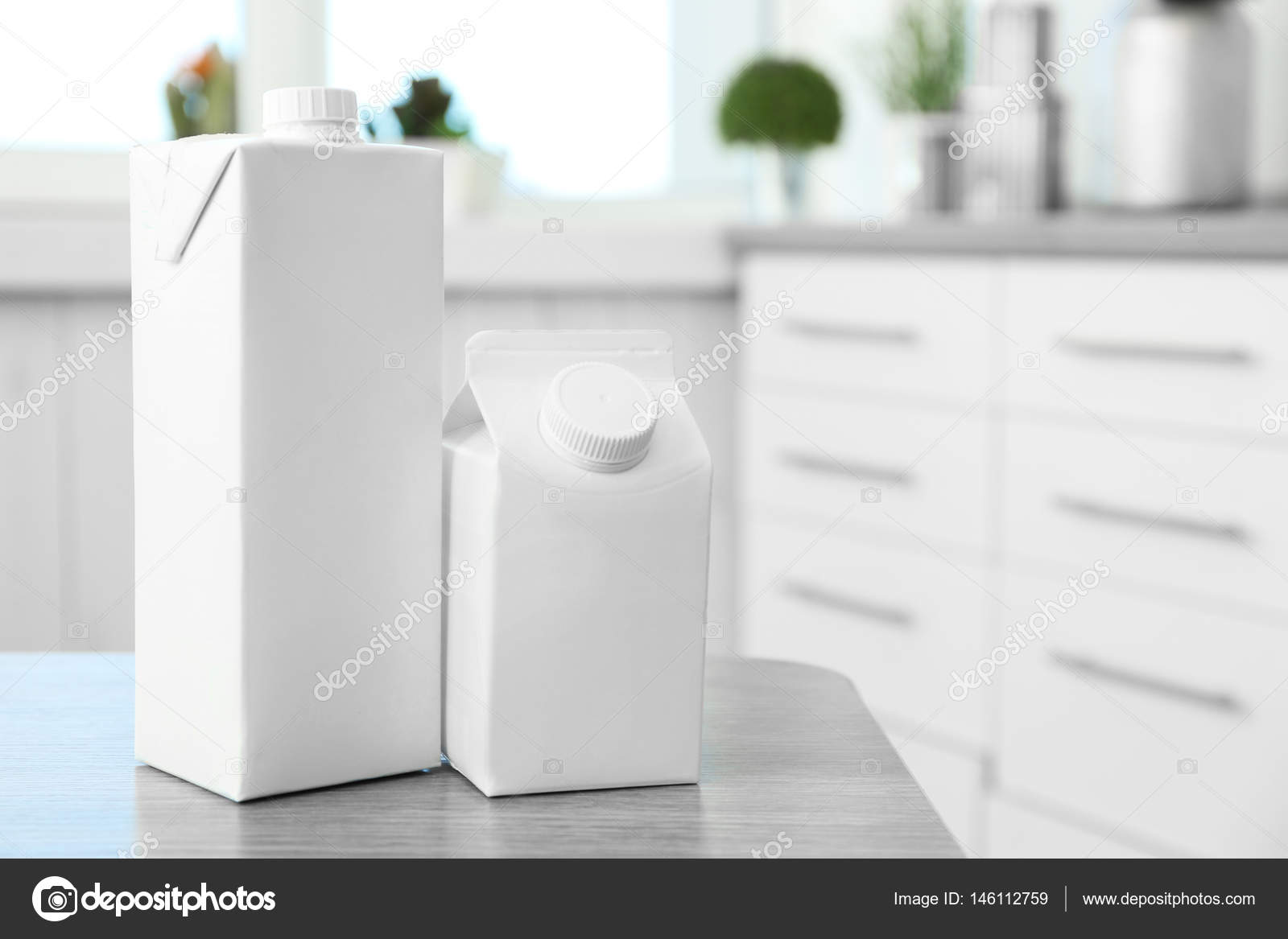 Two simple milk boxes — Stock Photo © belchonock #146112759