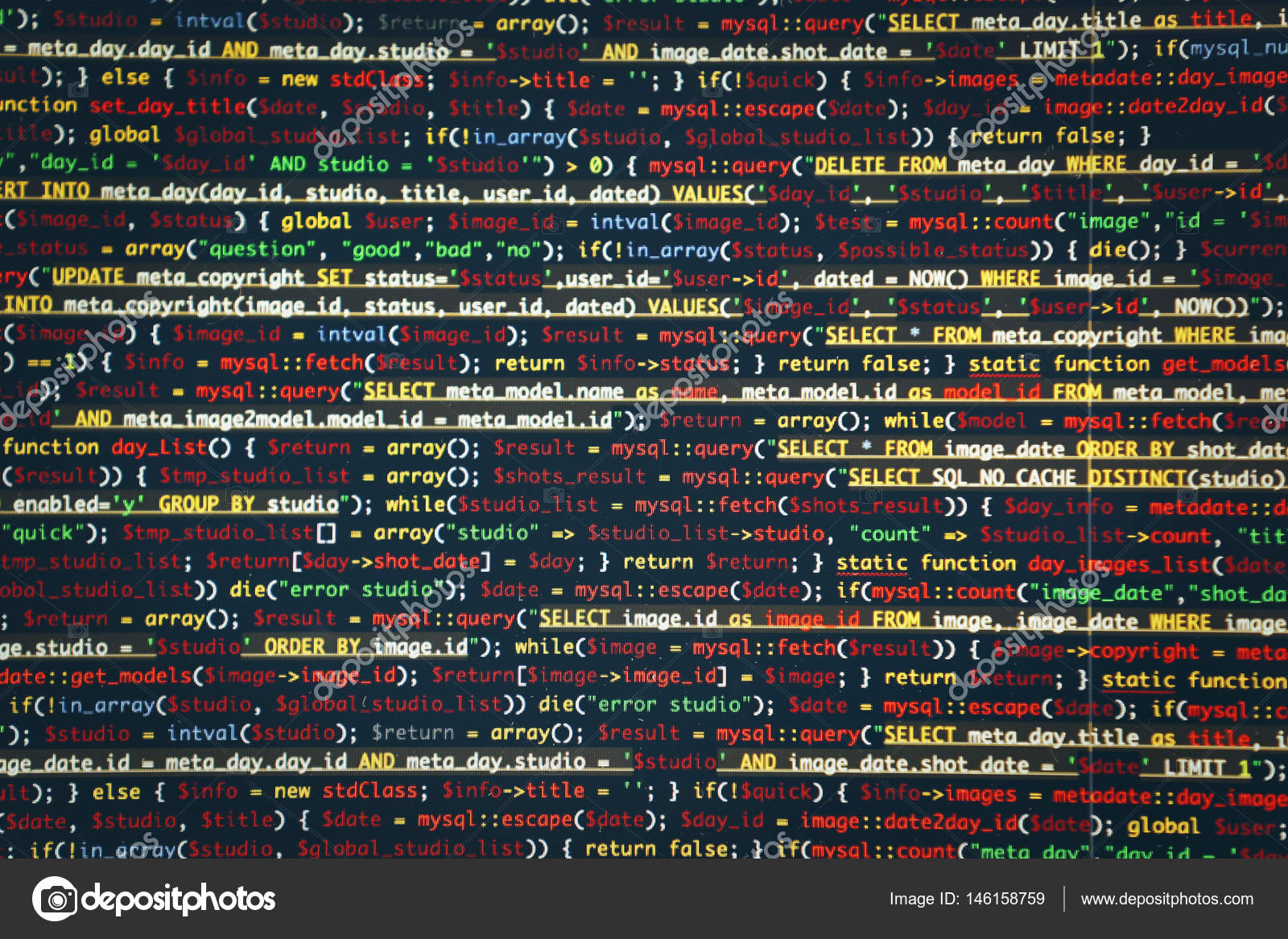 Web site codes on screen — Stock Photo © belchonock #146158759