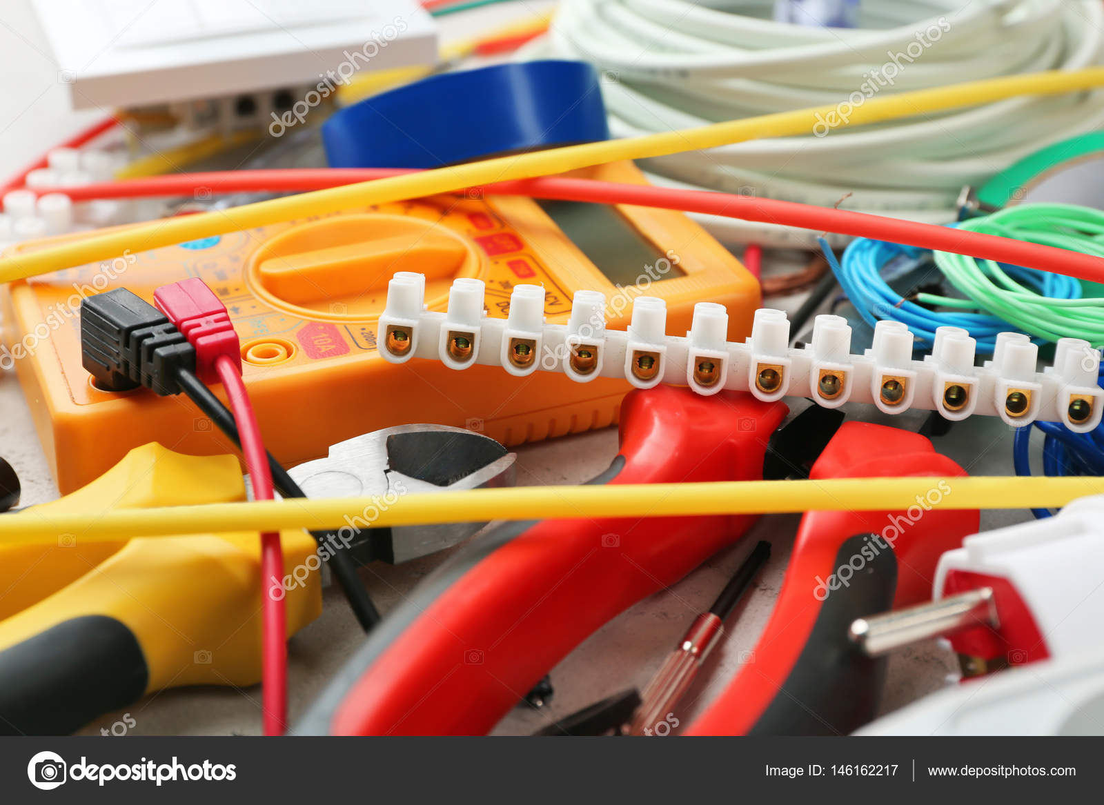 Different electrical tools Stock Photo by ©belchonock 146162217