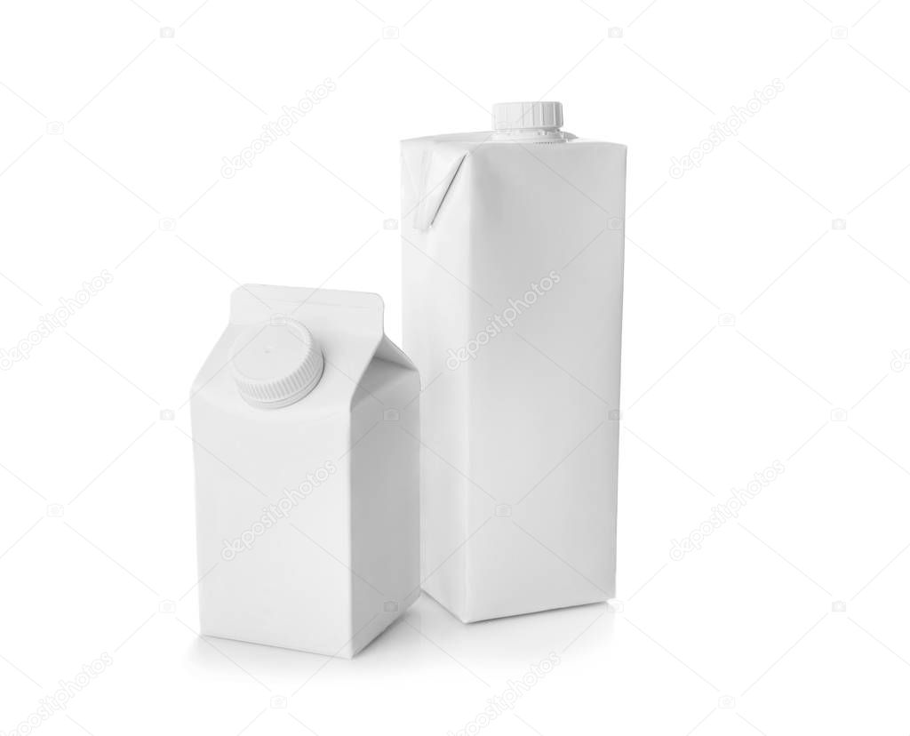 Two simple milk boxes — Stock Photo © belchonock #146177163