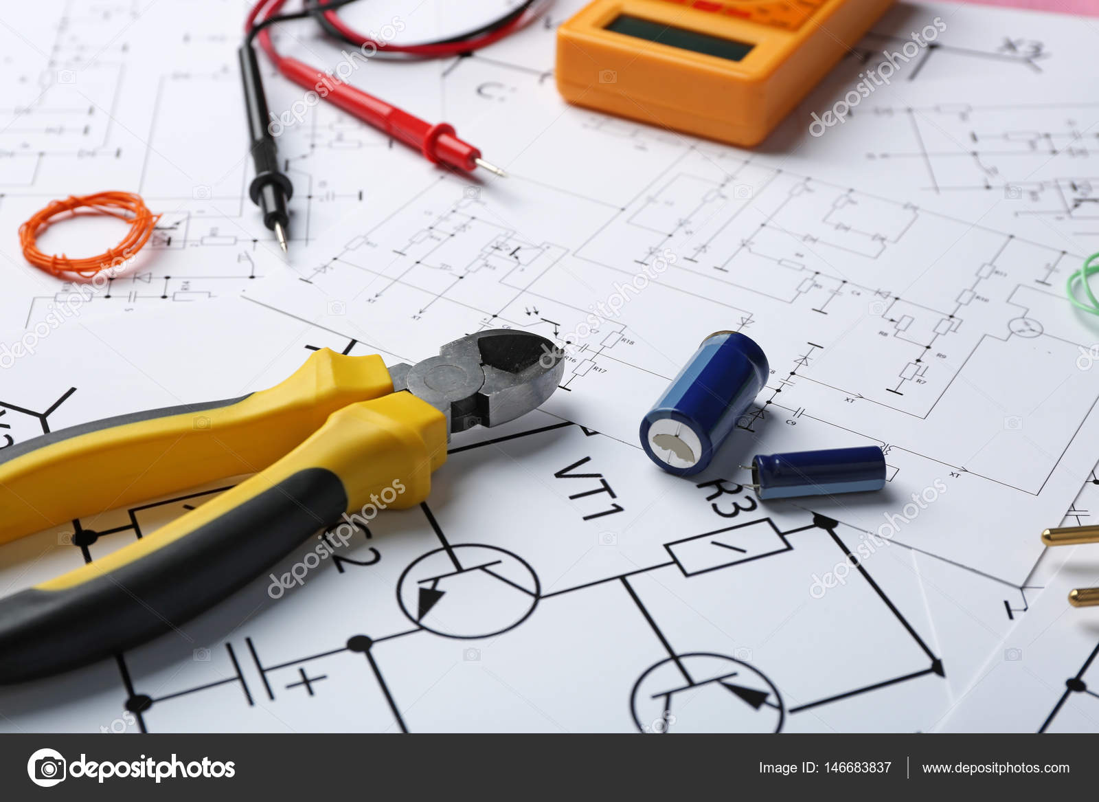 Different electrical tools Stock Photo by ©belchonock 146683837