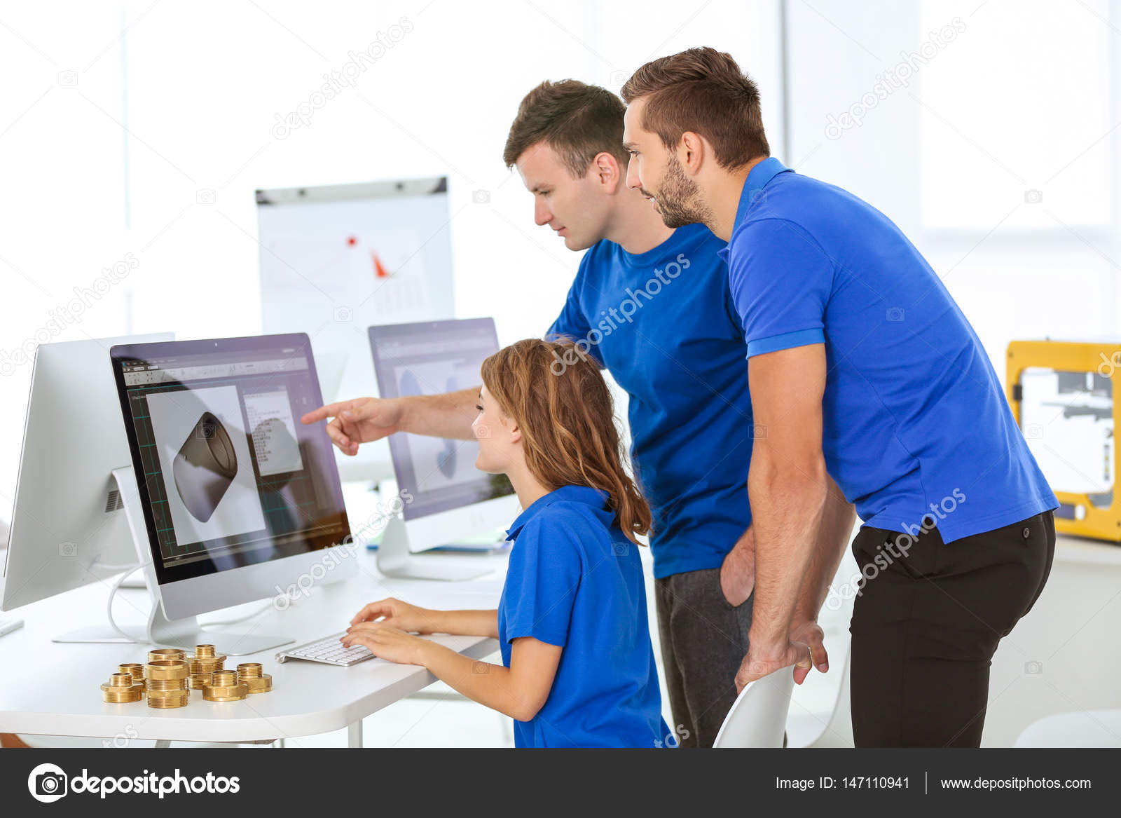 Young engineers planning project — Stock Photo © belchonock #147110941