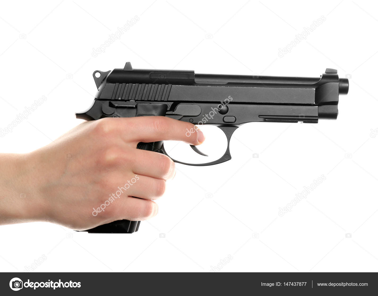 Mann hält Waffe in der Hand - Stockfotografie: lizenzfreie Fotos ...