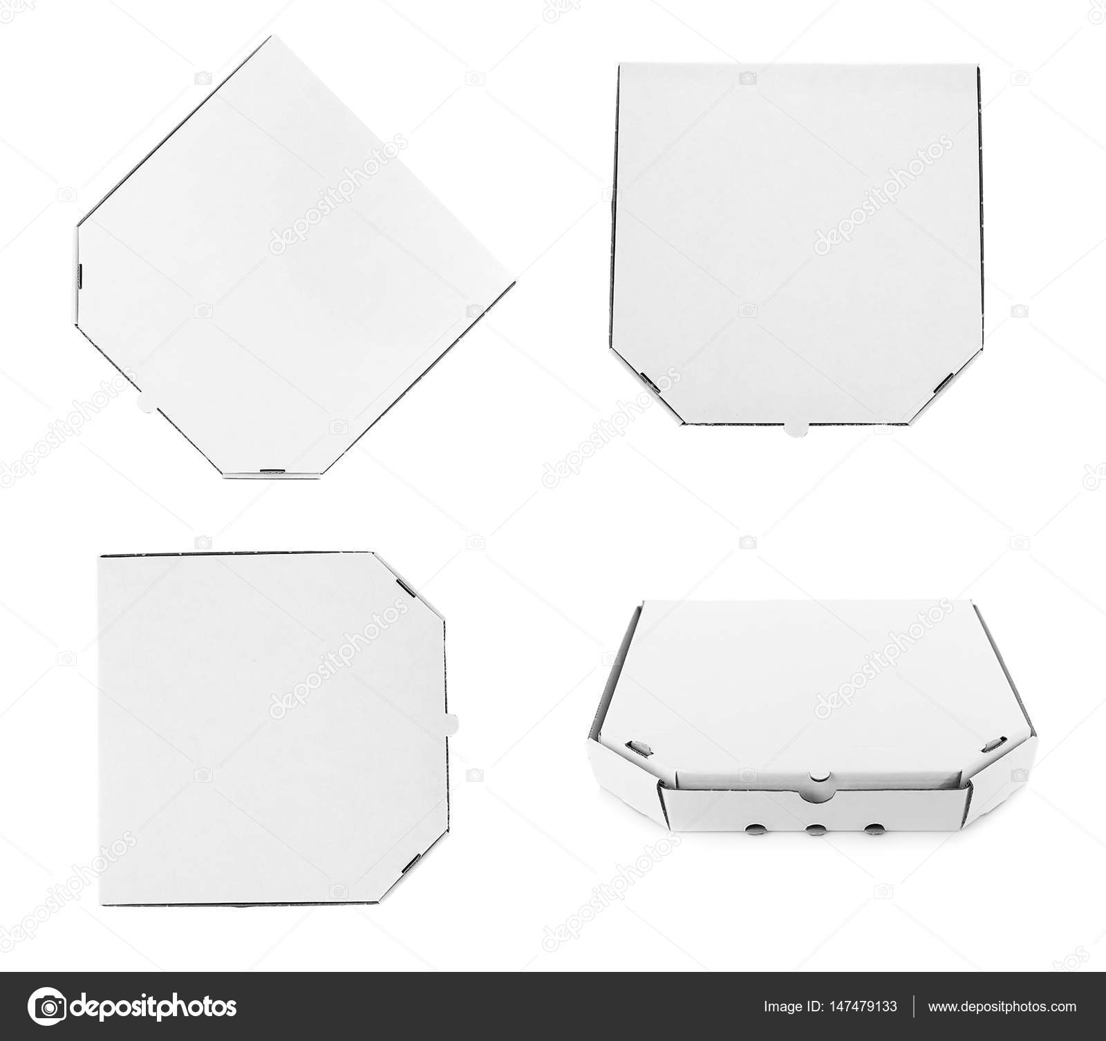 Different views of pizza box — Stock Photo © belchonock #147479133