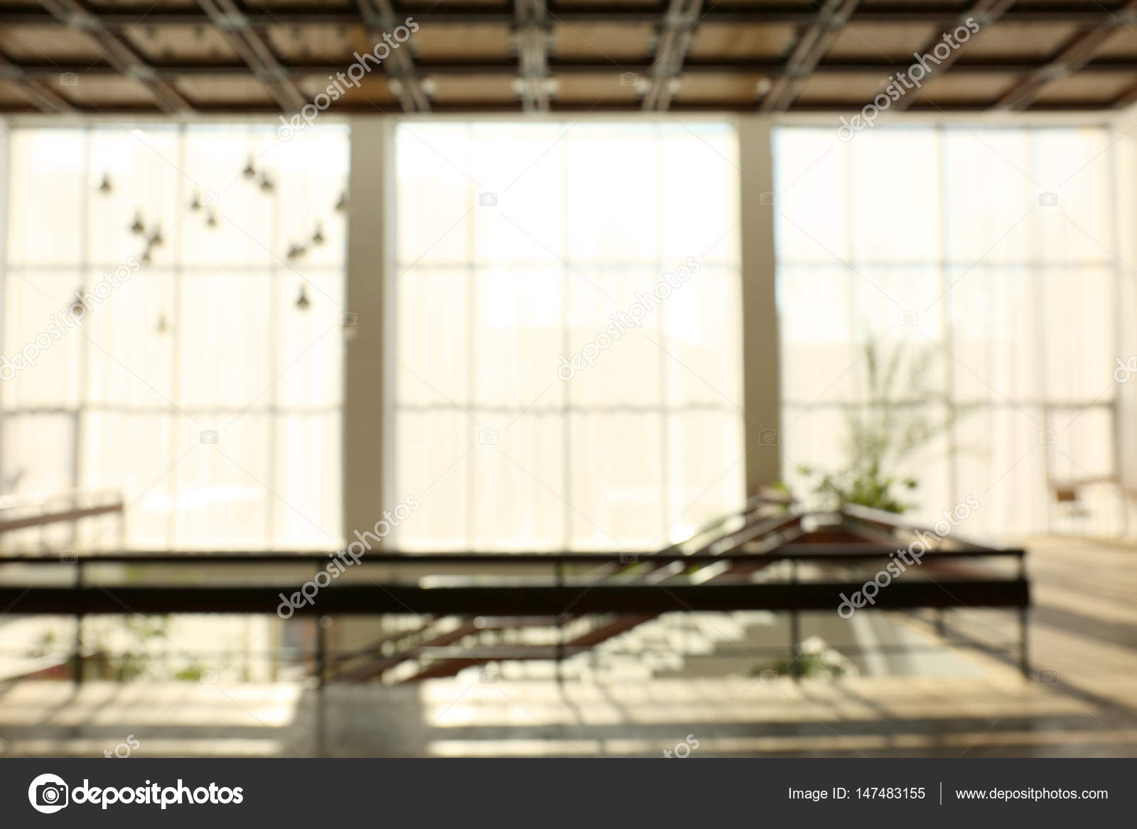 Large window with light curtains — Stock Photo © belchonock #147483155