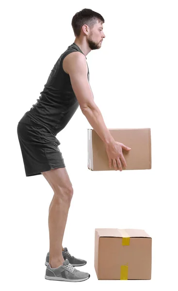 Proper lifting heavy boxes Stock Photos, Royalty Free Proper lifting ...