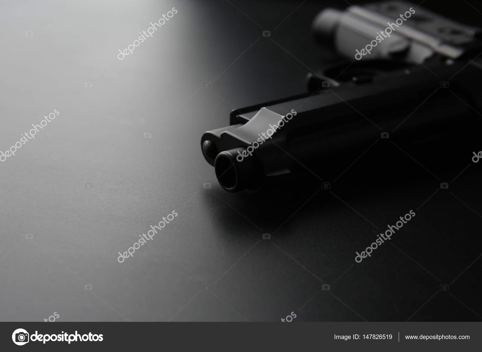 Gun on black background — Stock Photo © belchonock #147826519