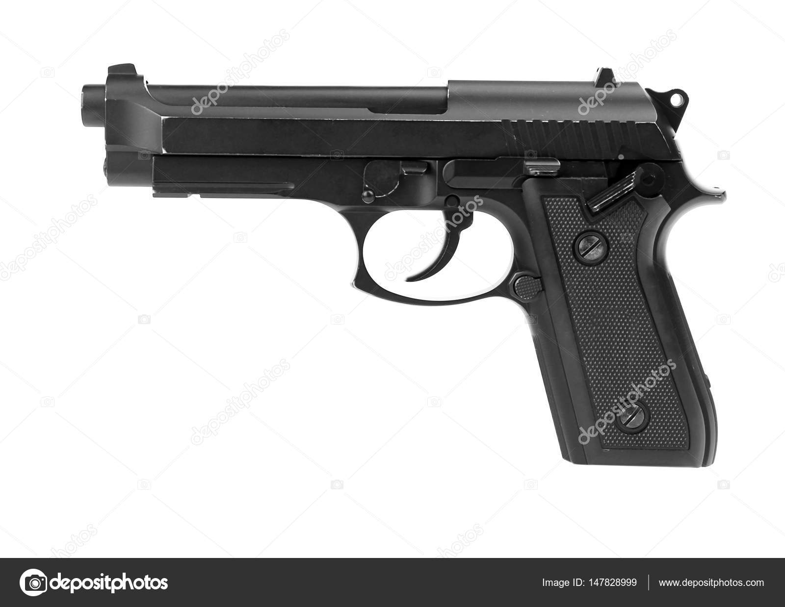 Gun on white background Stock Photo by ©belchonock 147828999
