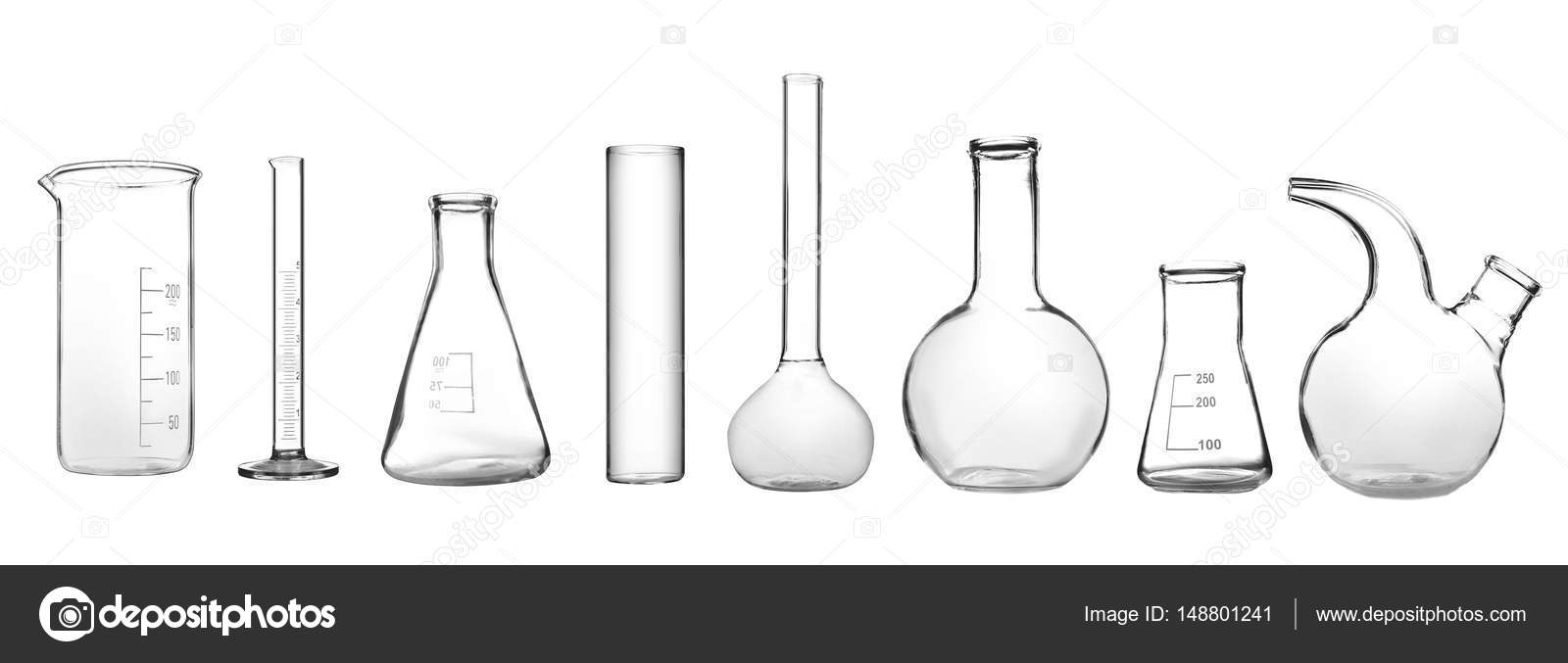 Set of laboratory glassware — Stock Photo © belchonock #148801241