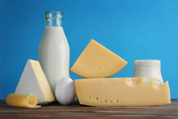 Set of fresh dairy products Stock Photo by ©belchonock 149145132
