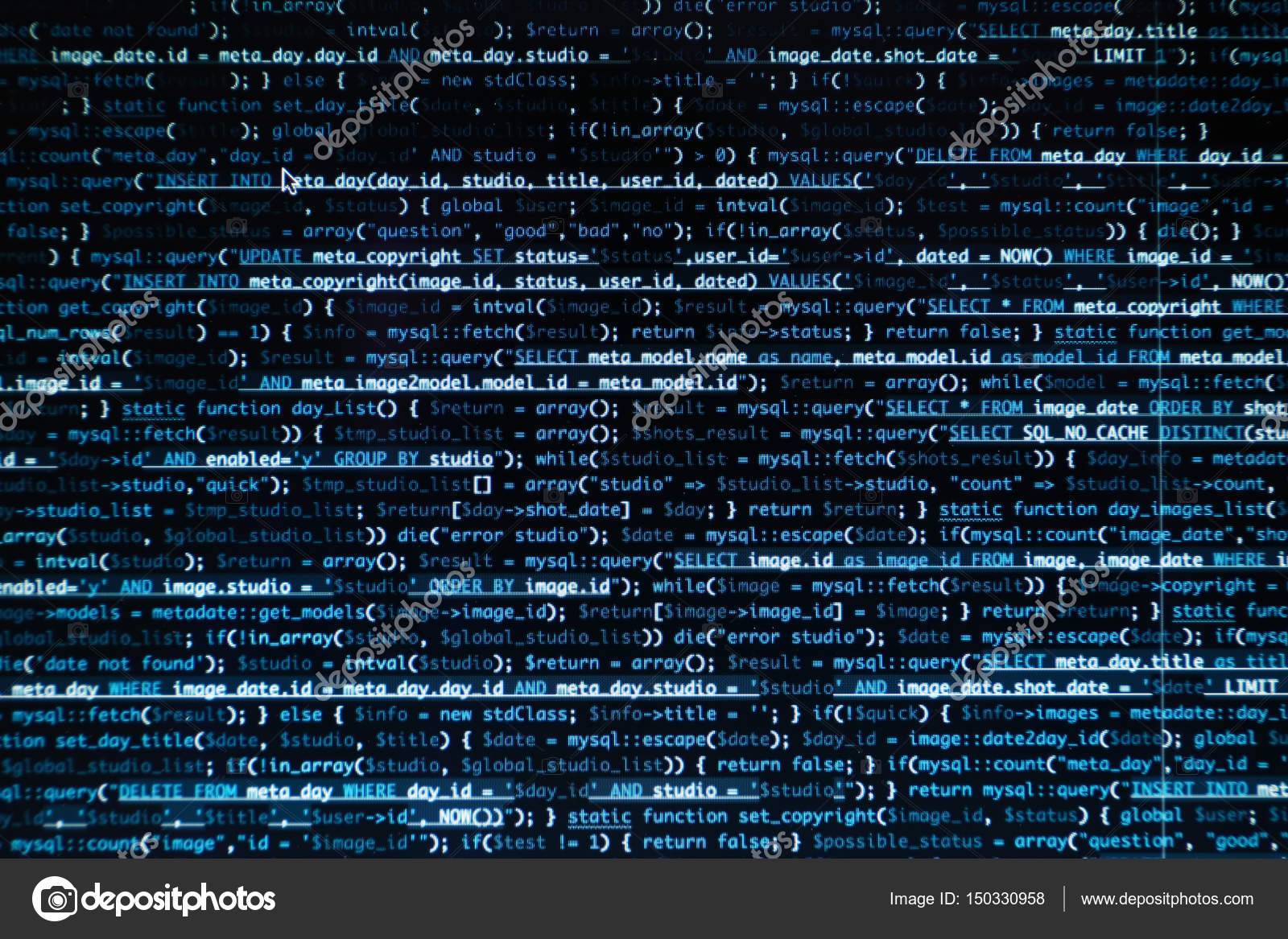Script code on monitor — Stock Photo © belchonock #150330958