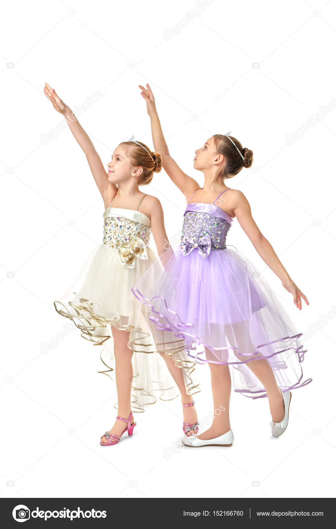 Cute Little Dancers White Background Stock Photo by ©belchonock 152166760