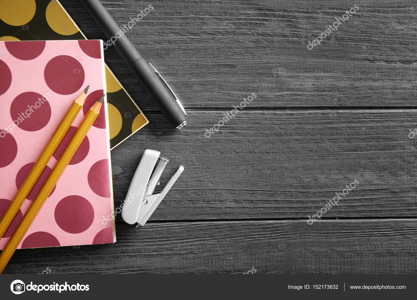 Notebooks and different stationery Stock Photo by ©belchonock 152173632