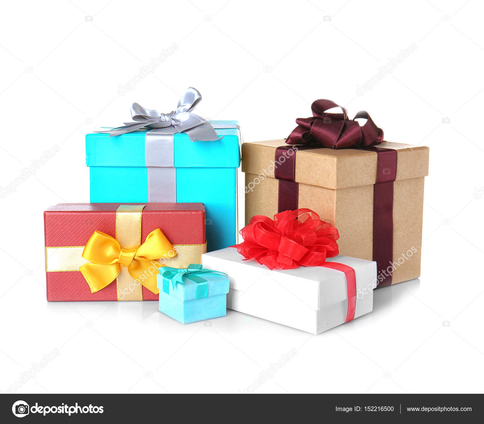 Set of beautiful gift boxes Stock Photo by ©belchonock 152216500
