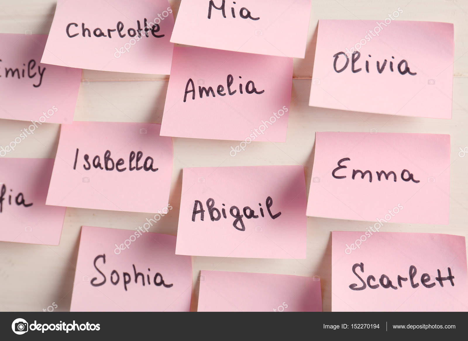 Paper stickers with different names Stock Photo by ©belchonock 152270194