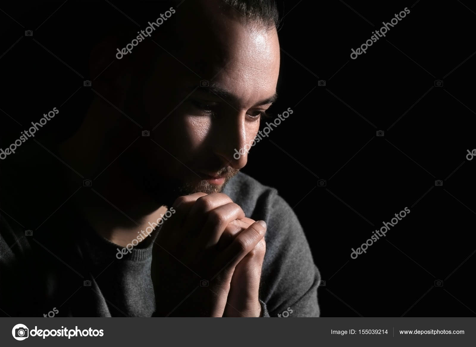 Handsome depressed man Stock Photo by ©belchonock 155039214