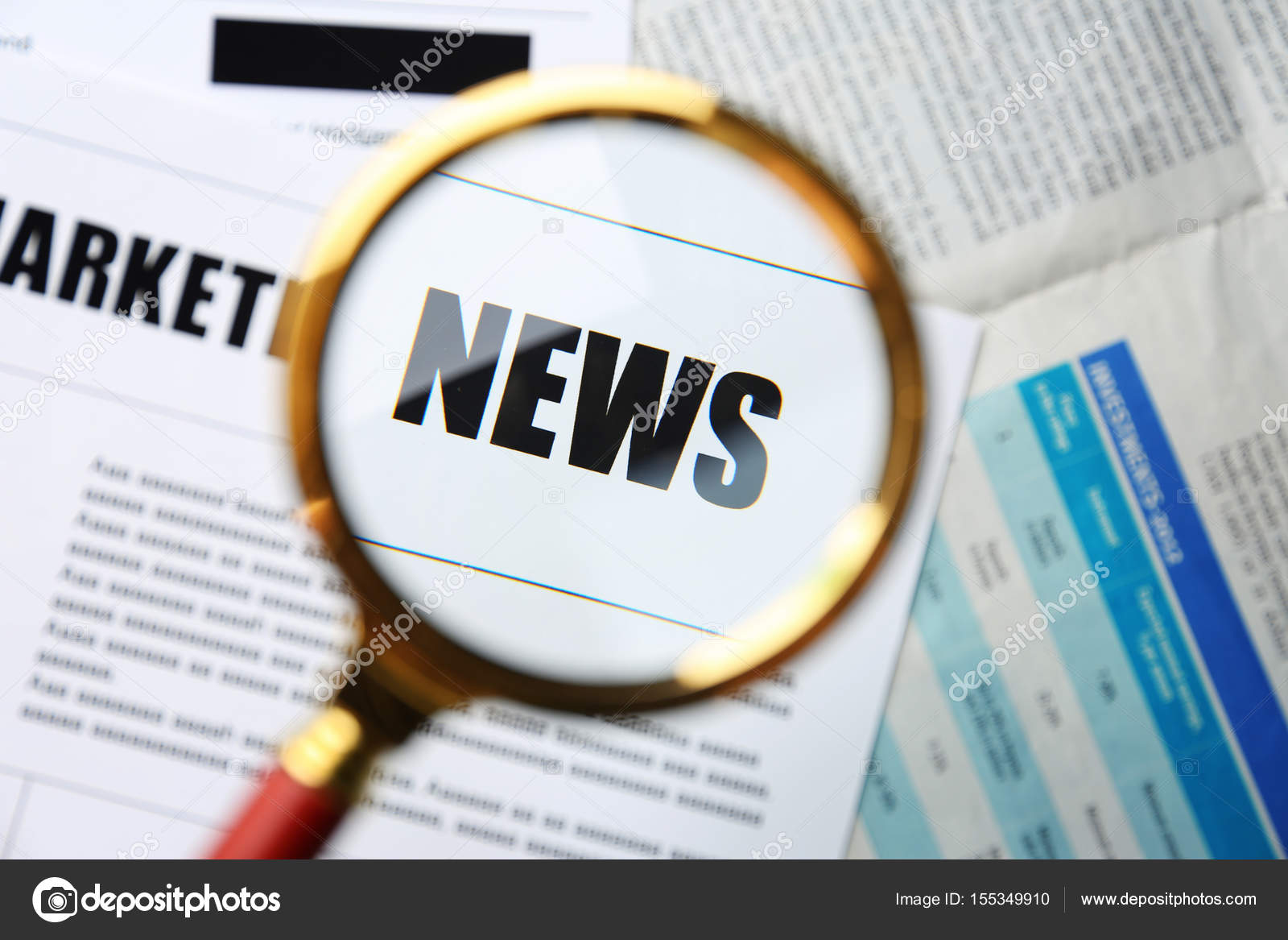 Paper sheet with word through magnifier — Stock Photo © belchonock ...