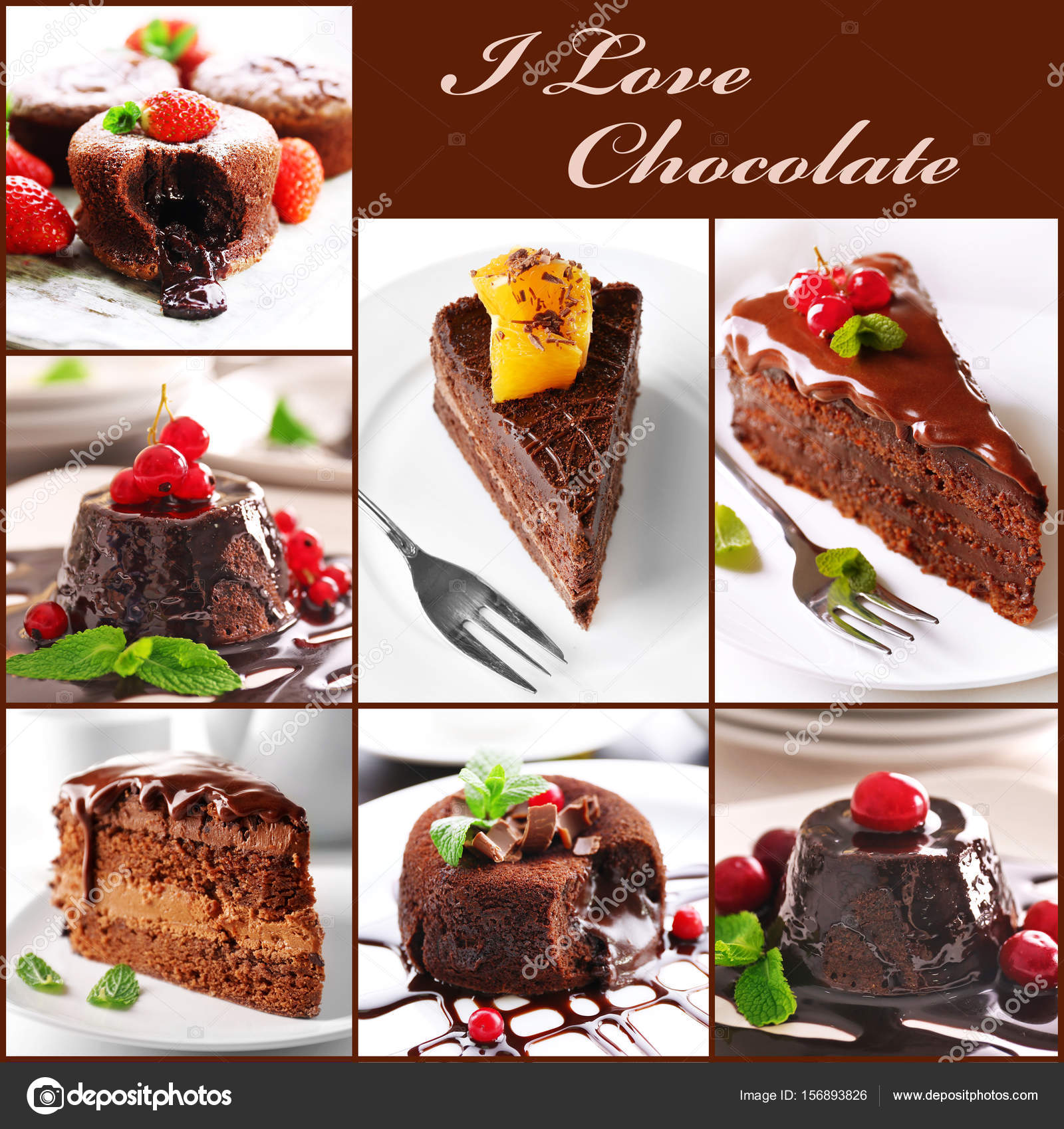 Collage of different desserts Stock Photo by ©belchonock 156893826
