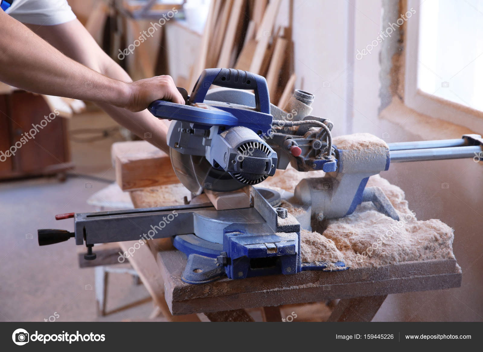 Carpenter wearing uniform Stock Photo by ©belchonock 159445226