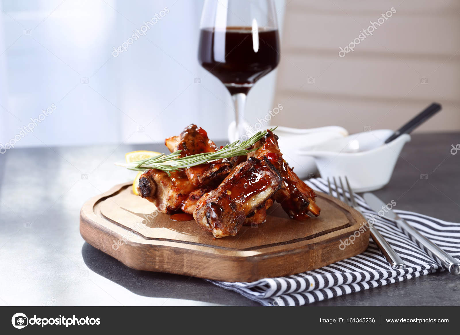 Delicious pork ribs — Stock Photo © belchonock #161345236
