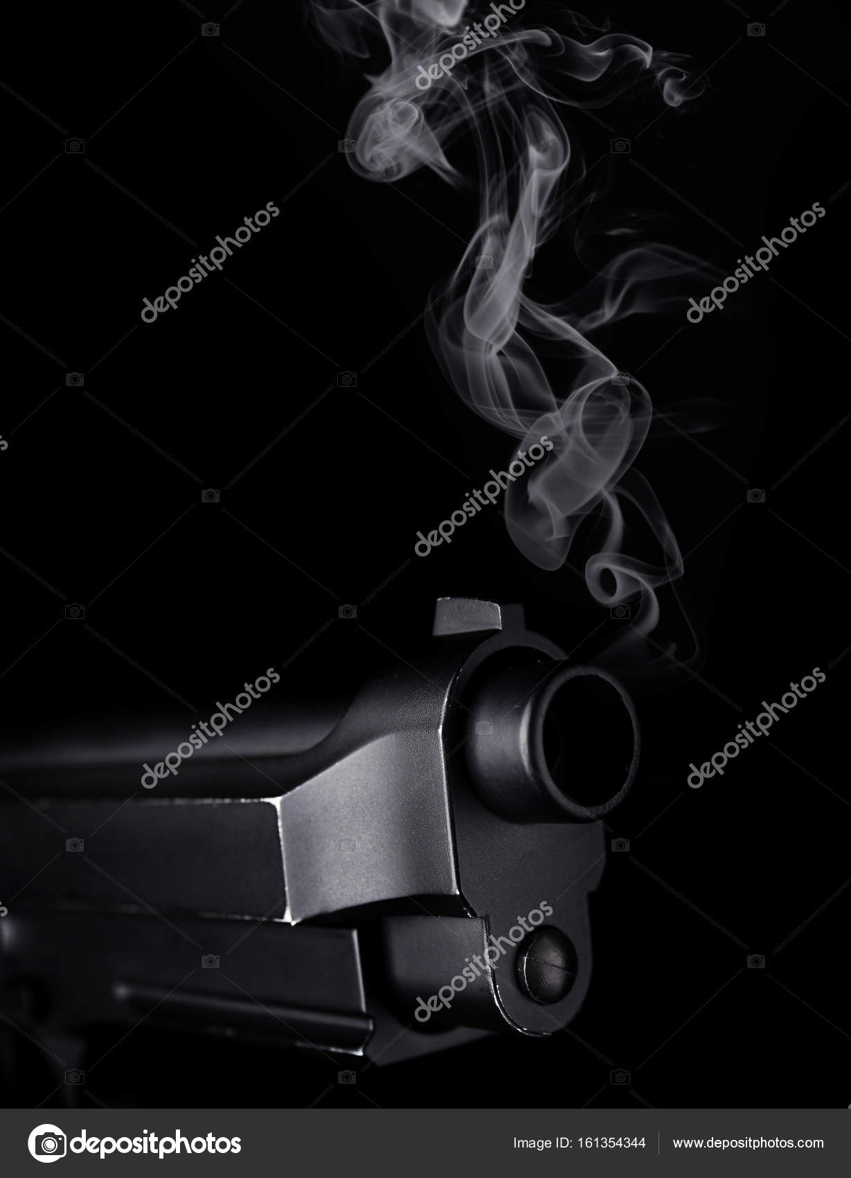 Gun Smoke Black Background