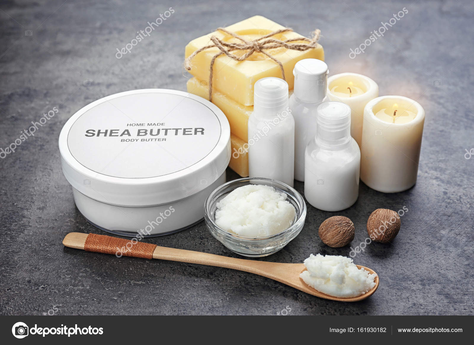 Beautiful composition with shea butter — Stock Photo © belchonock ...